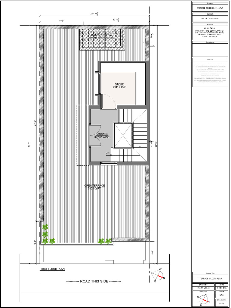 03 TERRACE FLOOR PLAN | PDF | Design | Technical Drawing