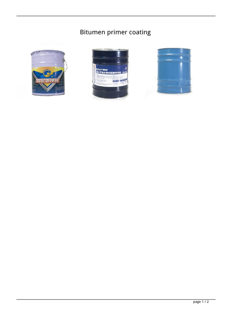 Bitumen Primer Coating | PDF