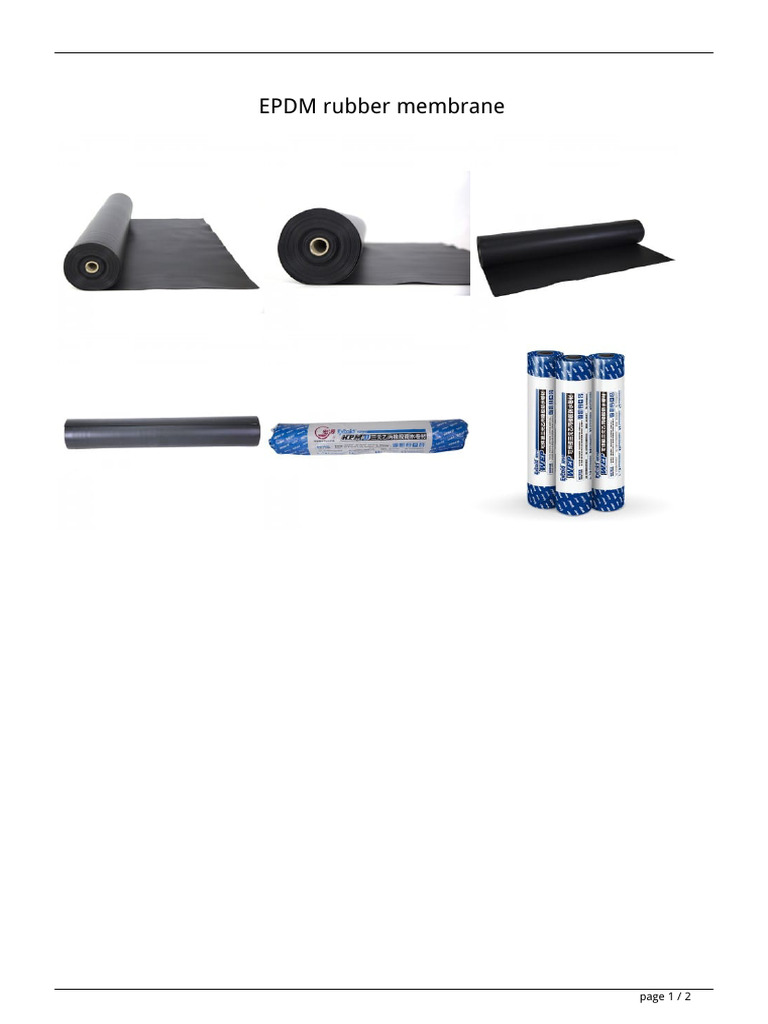 Epdm Rubber Membrane | PDF | Home & Garden | Science & Mathematics