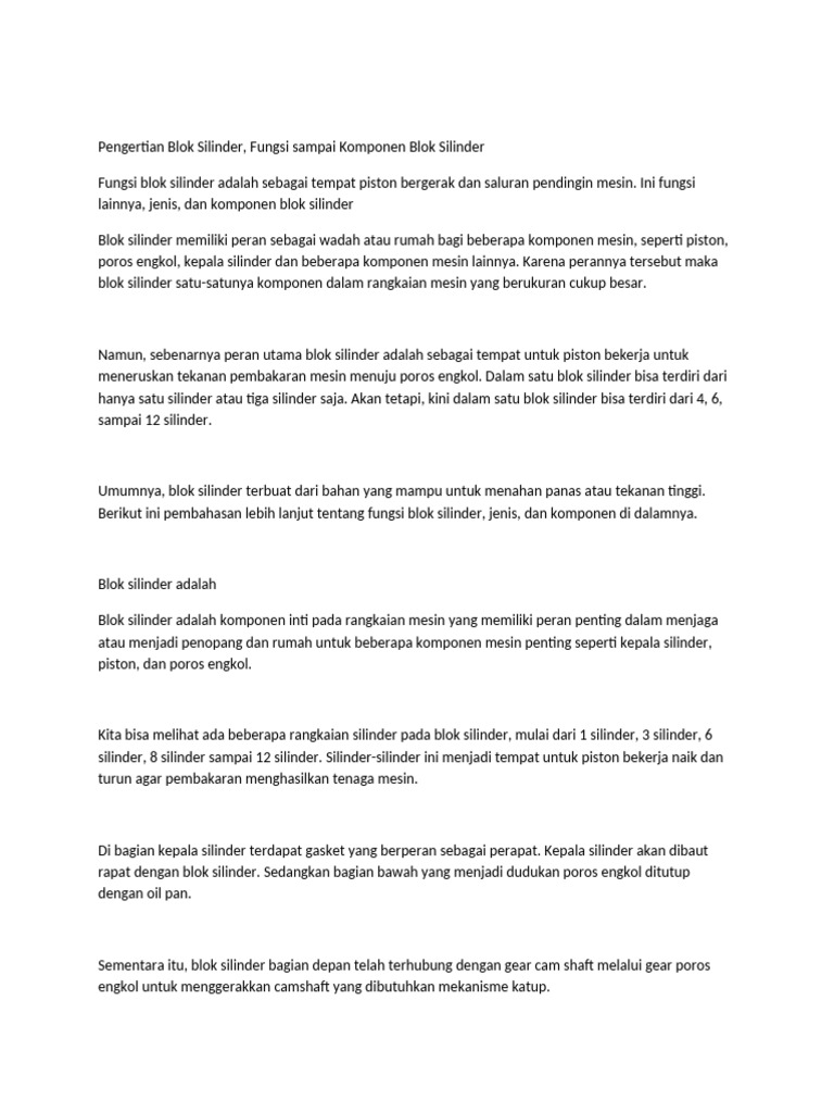 Pengertian Blok | PDF