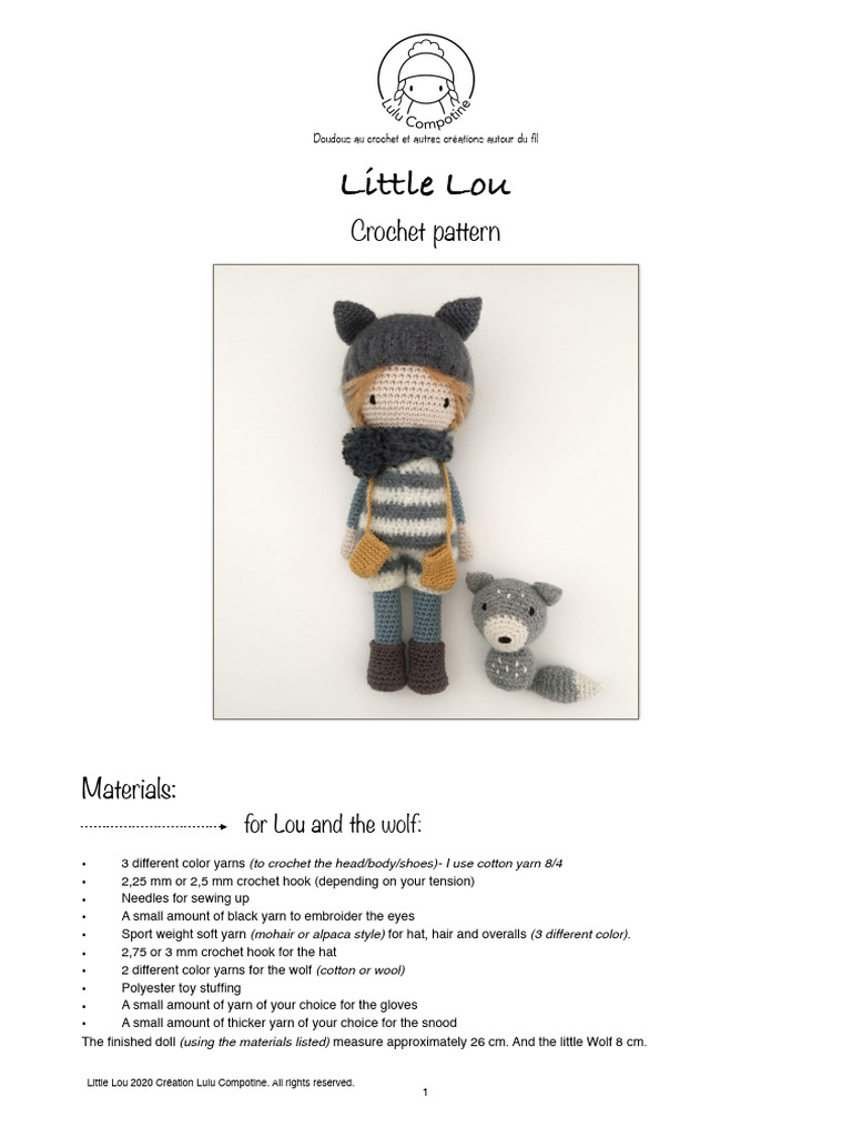 Little Lou Crochet Pattern | PDF | Crochet | Yarn