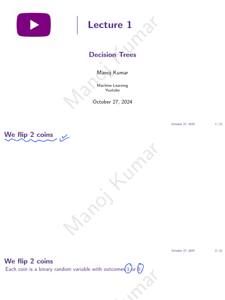 Decision tree Class 1 | PDF | Probability Distribution | Statistical Theory