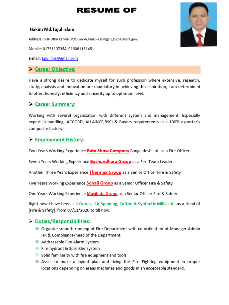 TAJUL ISLAM _5_ | PDF | Occupational Safety And Health | Fire Safety