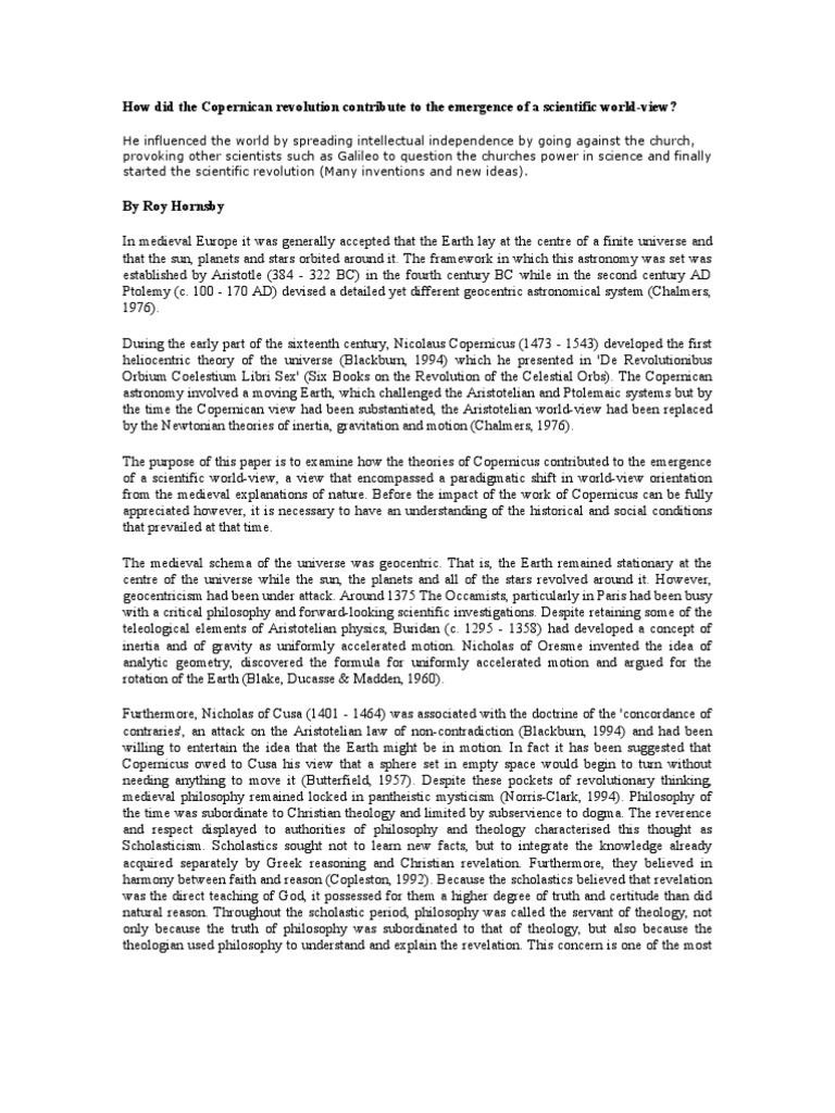 The Copernican Revolution: Challenging Established Beliefs and Paving ...