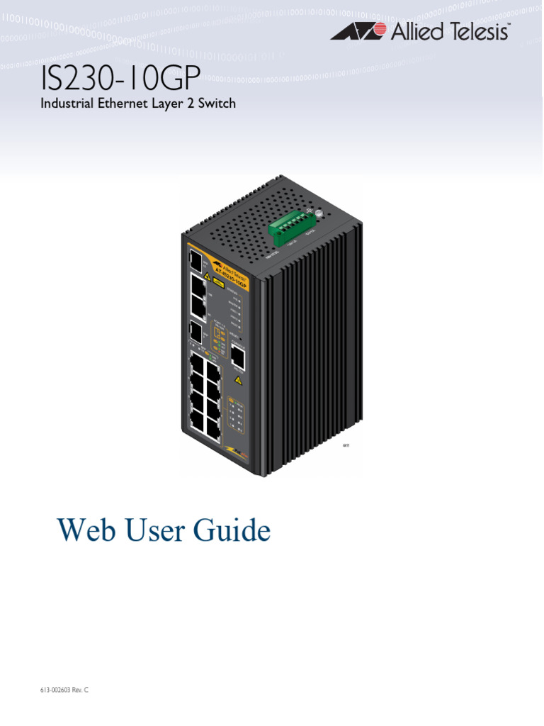 Industrial Ethernet Switch User Guide | PDF | Network Protocols ...