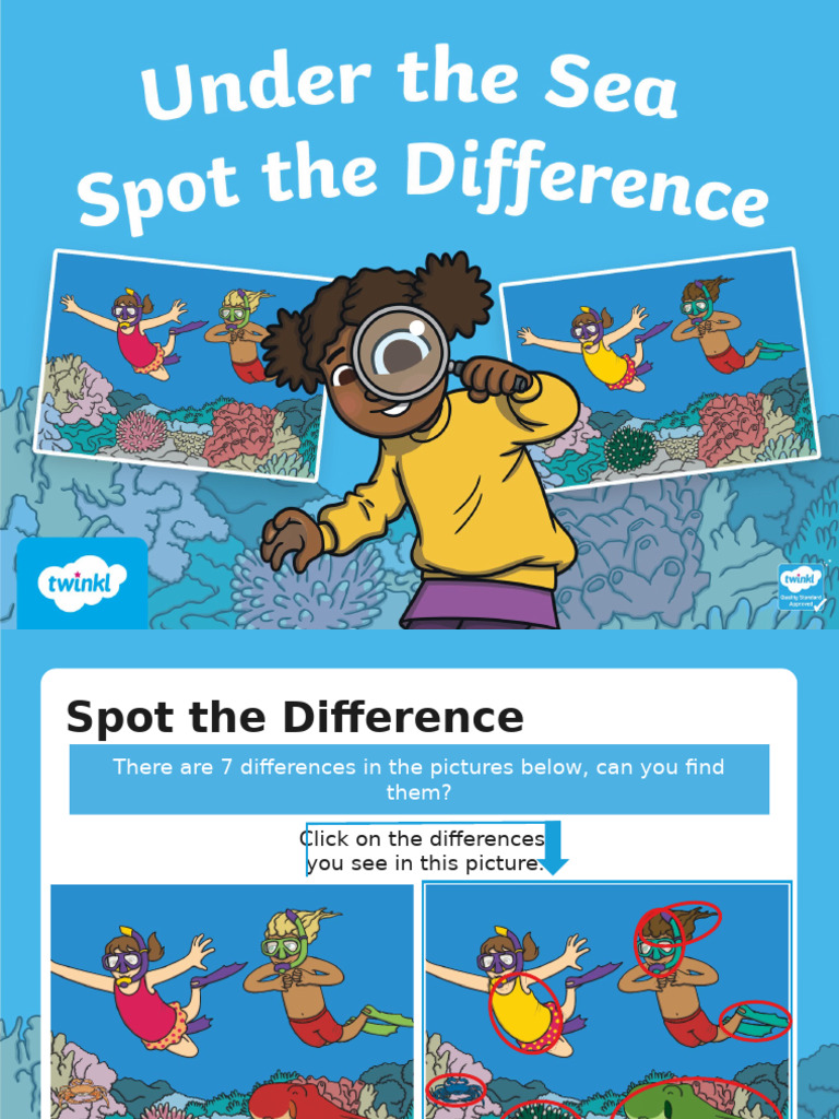 Under The Sea Spot The Difference Powerpoint | PDF | Games & Activities ...
