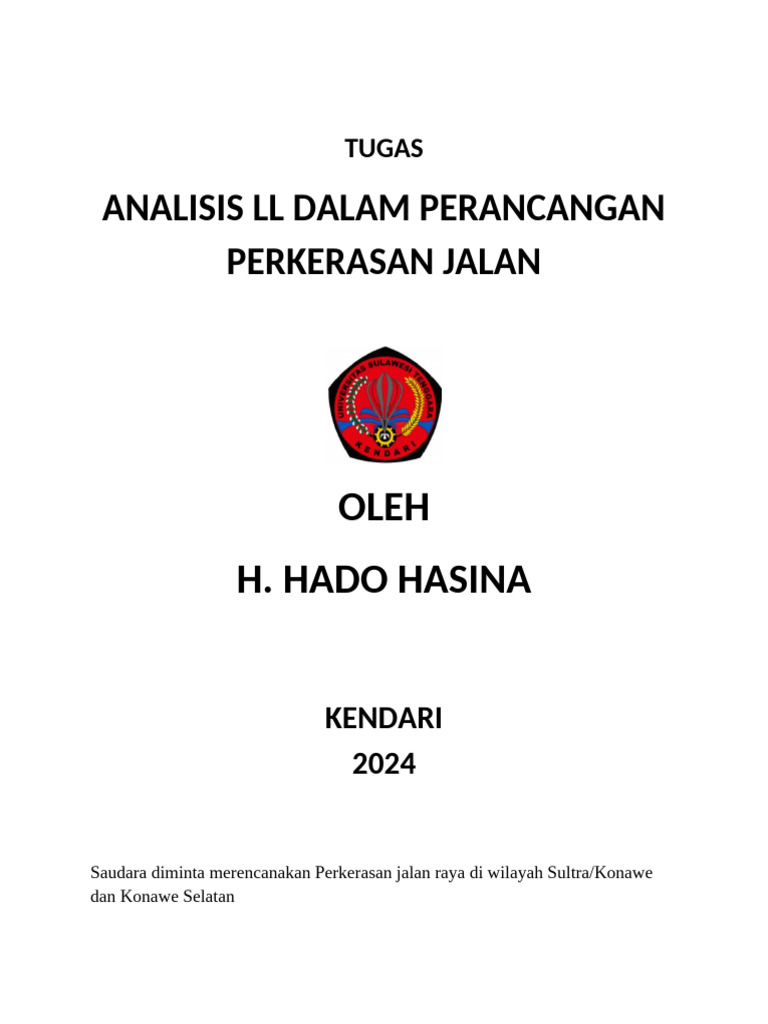 SOAL Tugas Perkerasan 2024 2025 | PDF