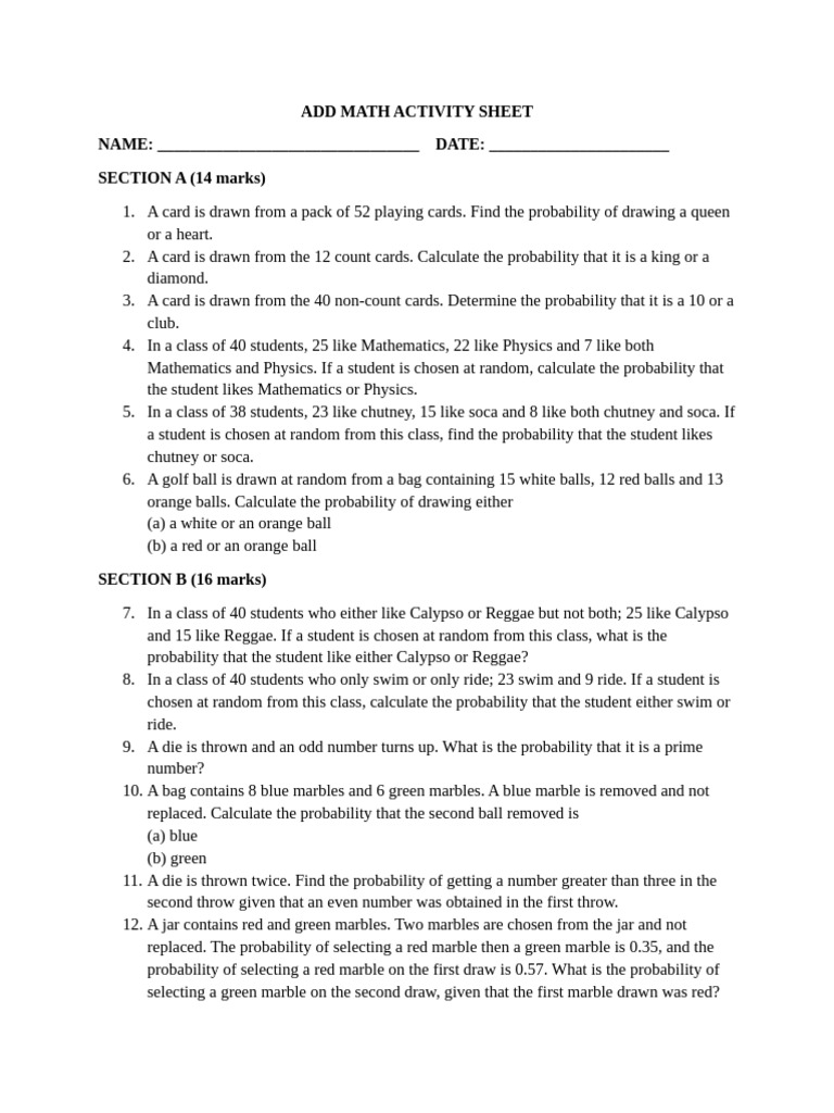 Add Math Activity Sheet | PDF | Teaching Methods & Materials