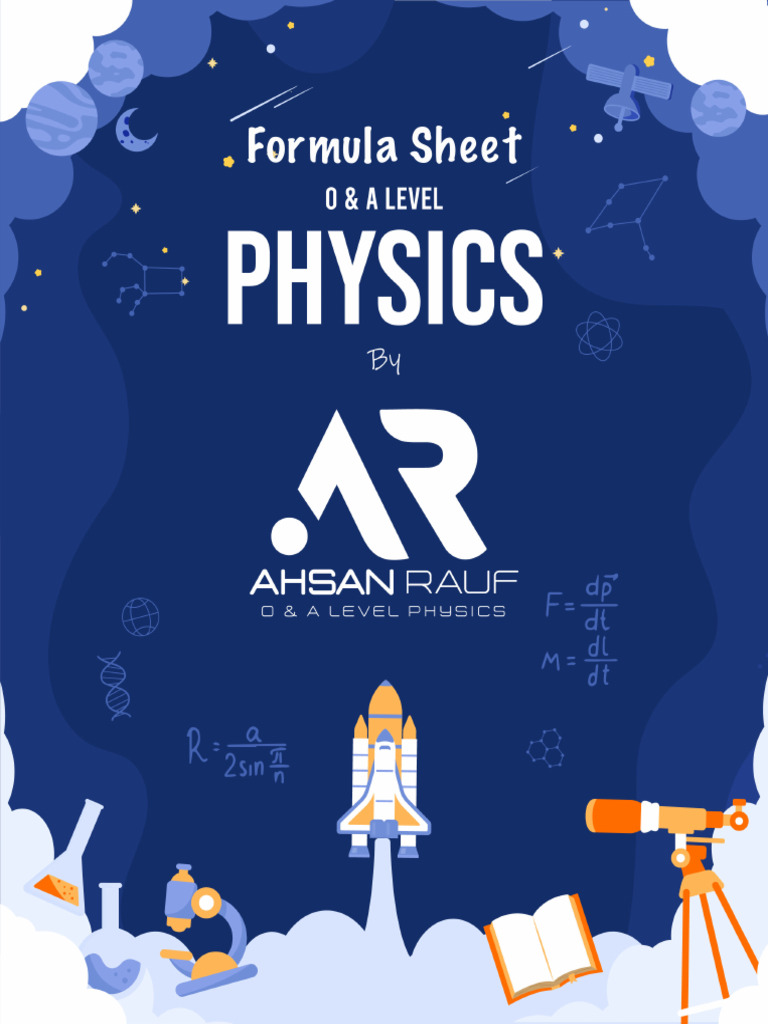 Formula Sheet | PDF | Force | Physical Quantities Formula Sheet | PDF | Force | Physical Quantities
