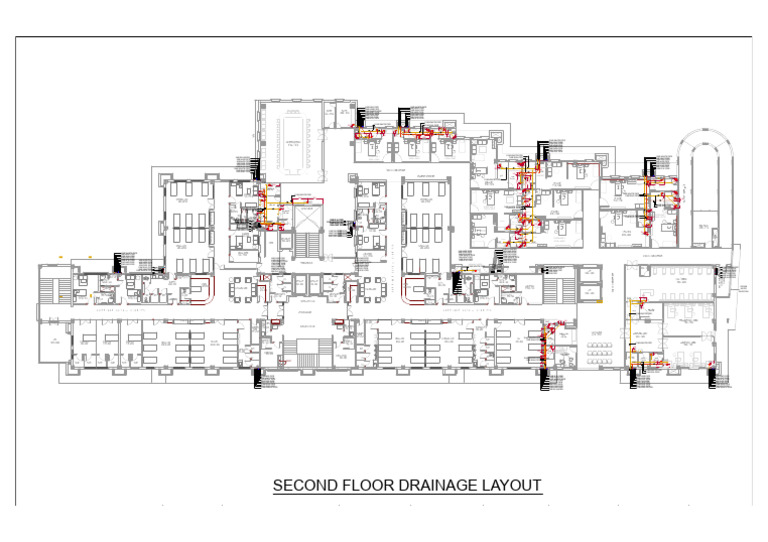 Second Floor Drainage Layout-Model | PDF | Toilet | Sanitation