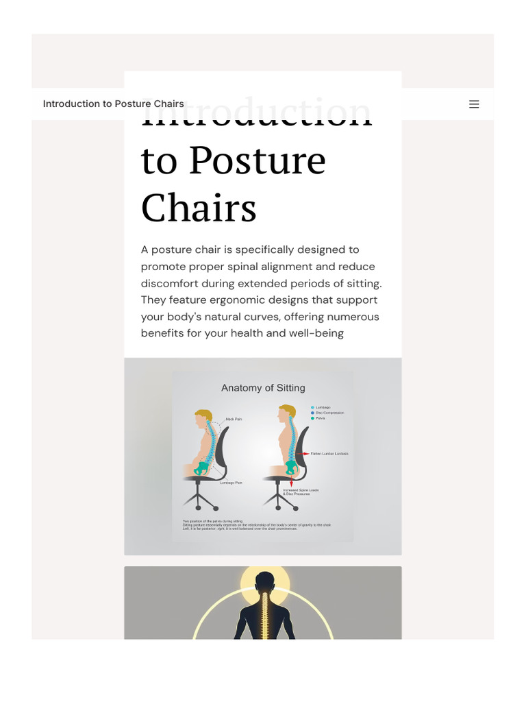 Introduction To Posture Chairs - Gamma | PDF | Chair | Human Factors ...