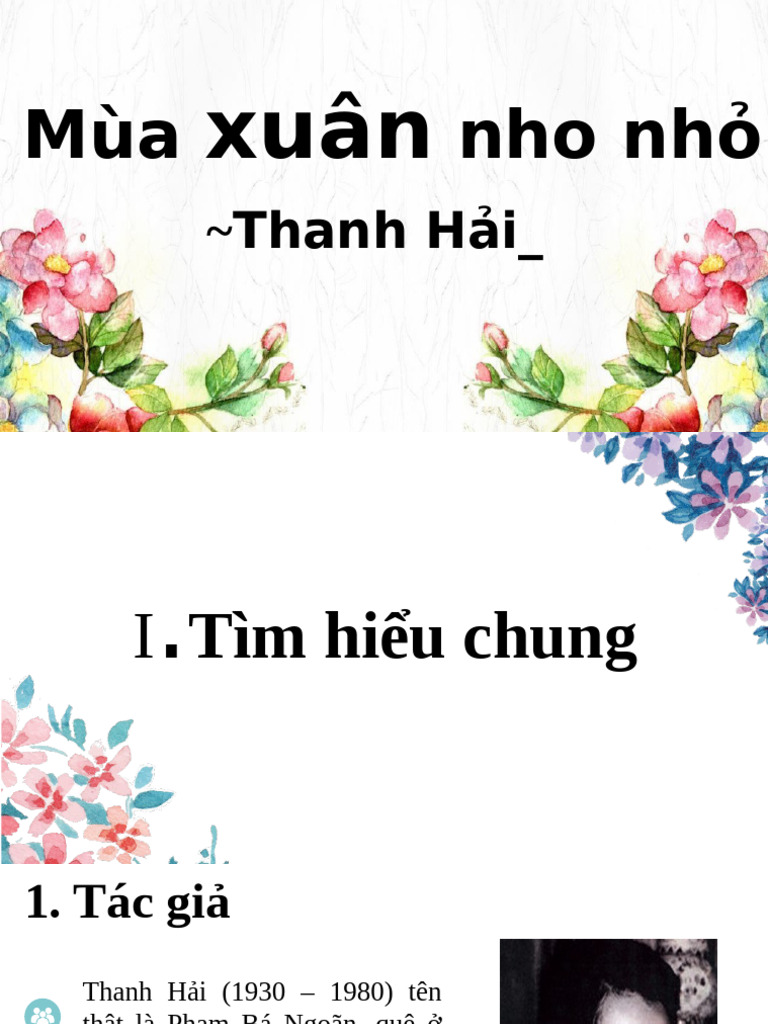 Ngu Van 7 Bai 4 Mua Xuan Nho Nho | PDF