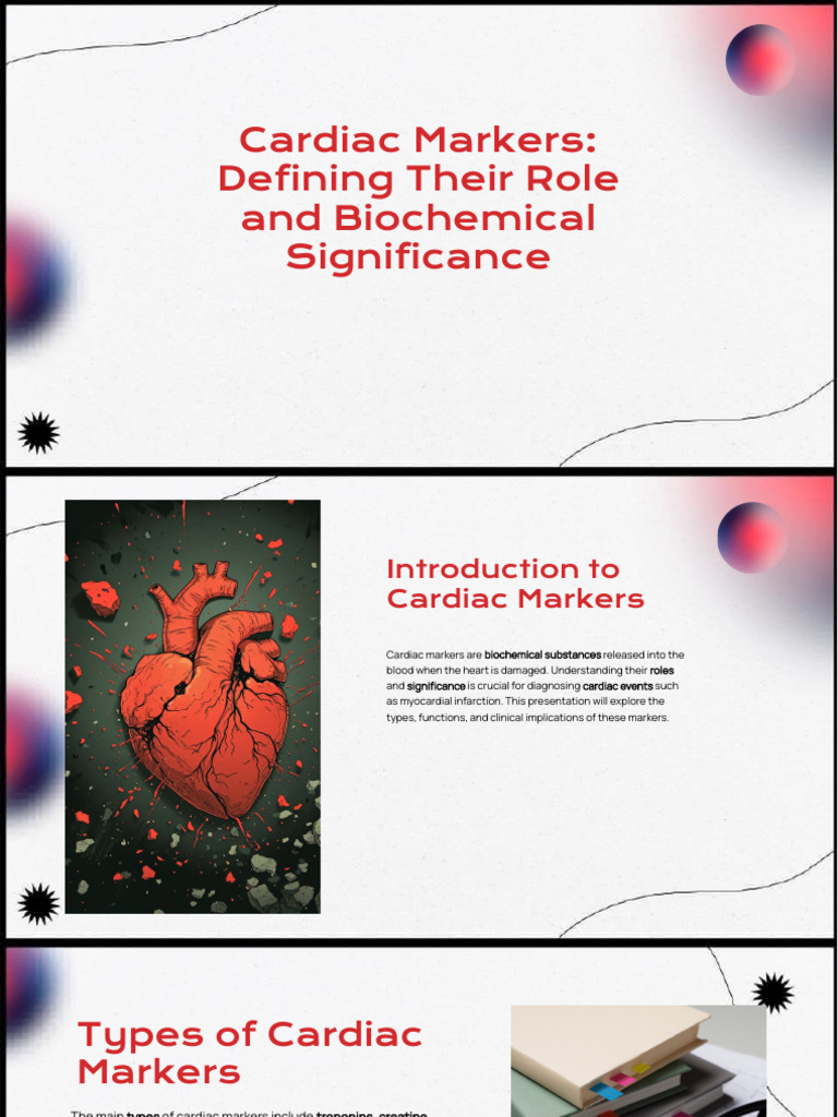 Slidesgo Cardiac Markers Defining Their Role and Biochemical ...