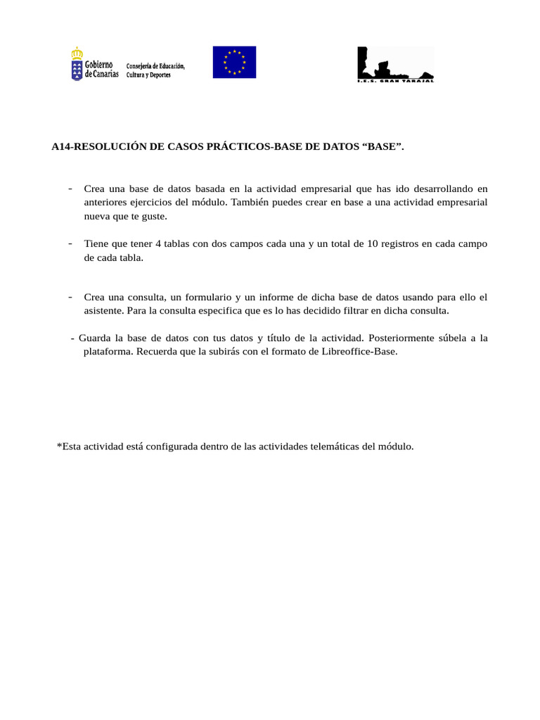 A14-Resolución de Casos Prácticos-Base de Datos Empresa | PDF