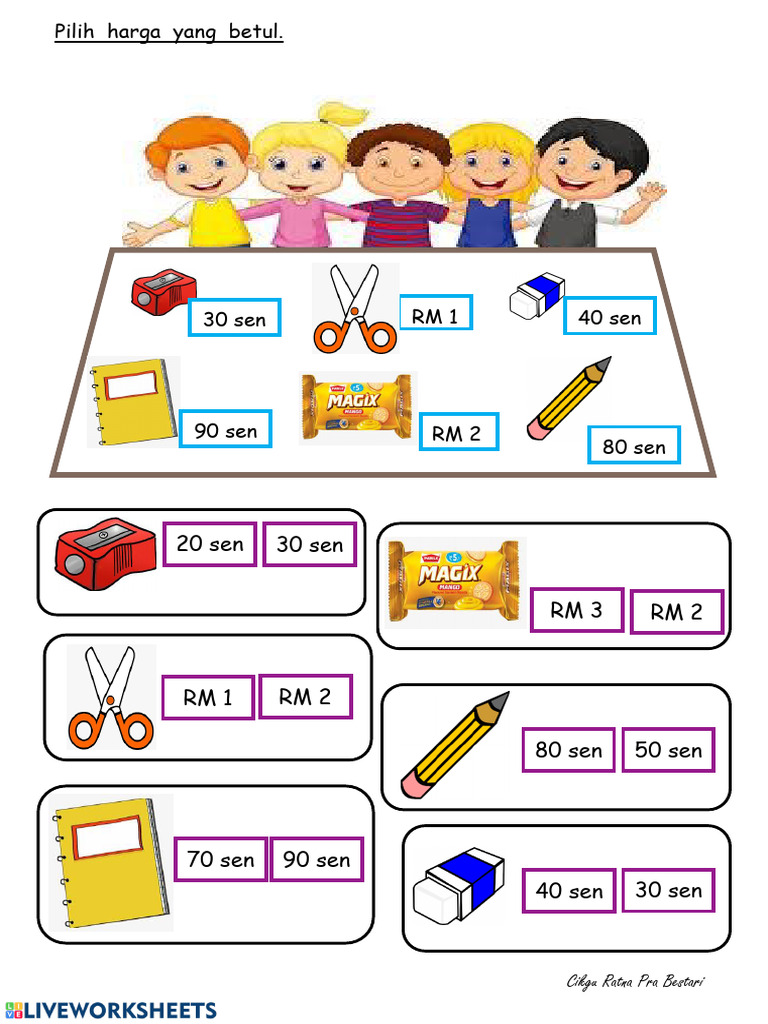 20 Sen 30 Sen RM3 RM2: Cikgu Ratna Pra Bestari | PDF