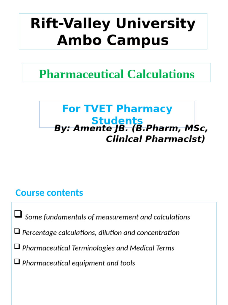 Pharmaceutical Calculations for Students | PDF | Significant Figures ...