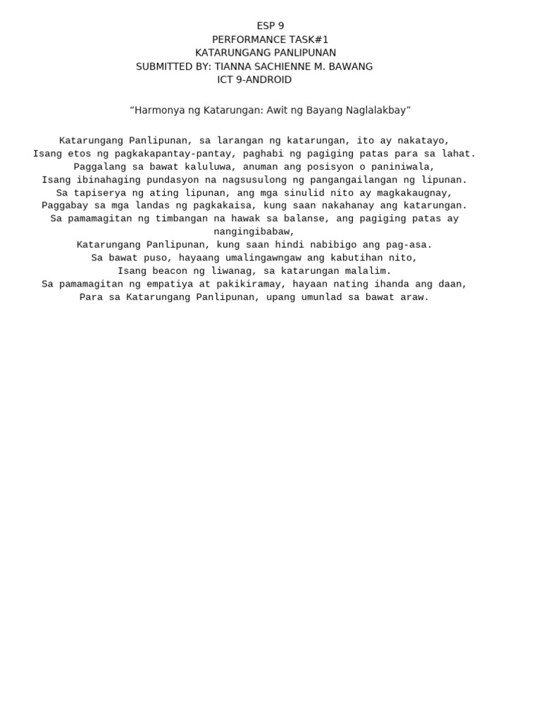 Esp 9 Poem | PDF