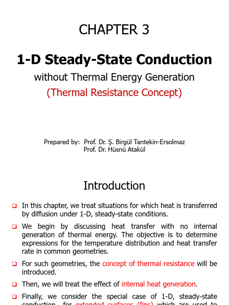 Hmt21 ID CHP 3a 1D SS Conduction (Resistance Approach) | PDF | Thermal Conduction | Heat Transfer