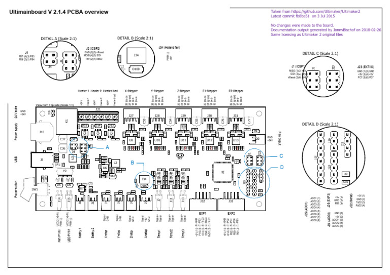 Ultimainboard V2.1.4 PCBA Overview | PDF