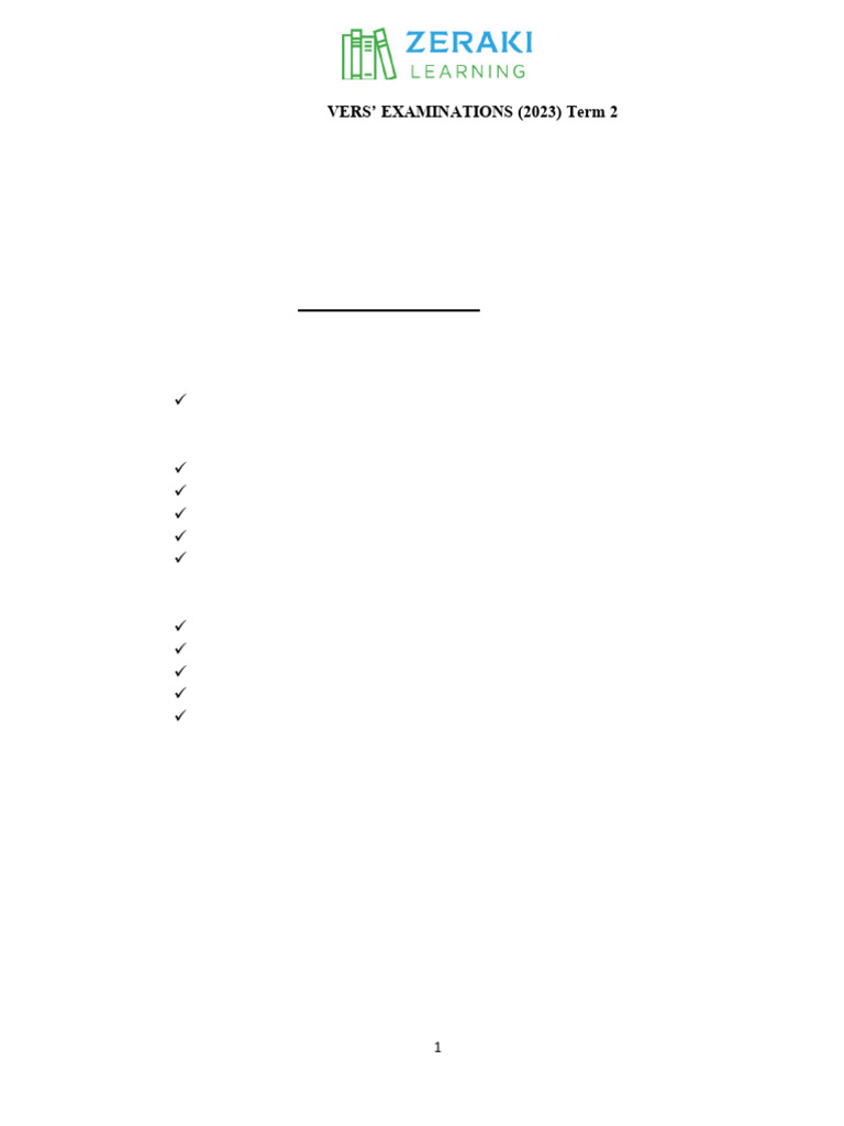 Geography - Geography Form 1 - Marking Scheme | PDF | Humidity | Map