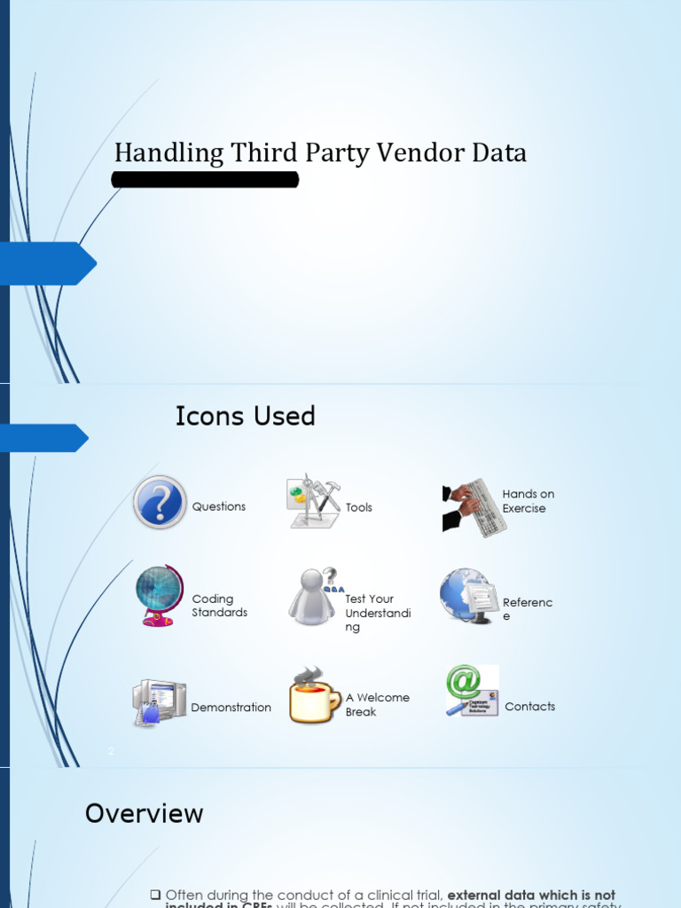 Handling Third Party Vendor | PDF | Clinical Trial | Databases