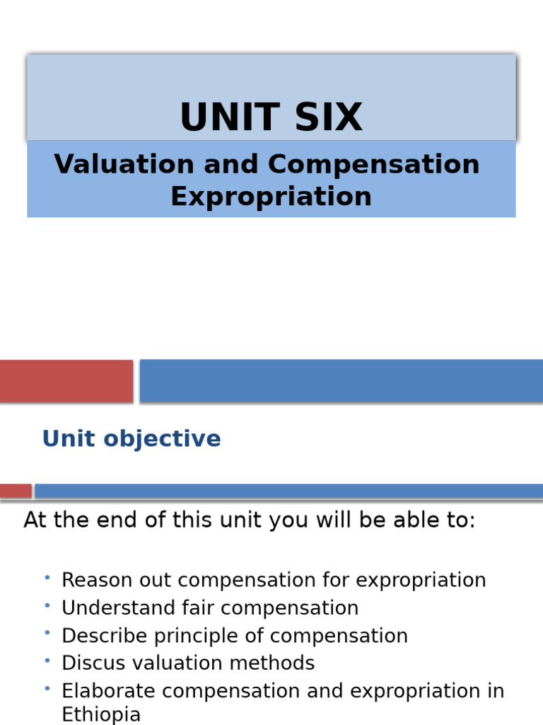 Unit 6 | PDF | Real Estate Appraisal | Eminent Domain