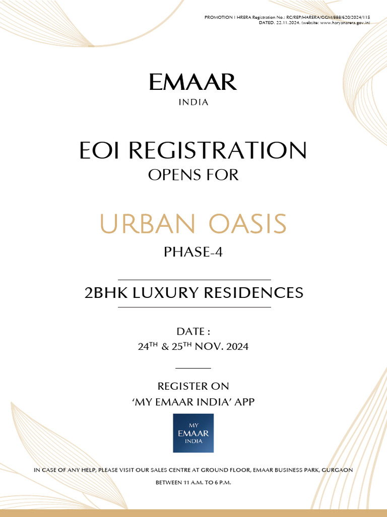 Urban Oasis Phase-4_Brochure & EOI Documents | PDF