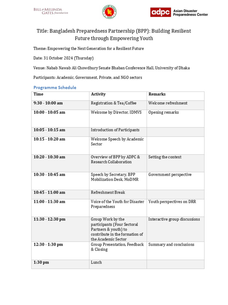 IDDRR_2024_Event_Agenda | PDF