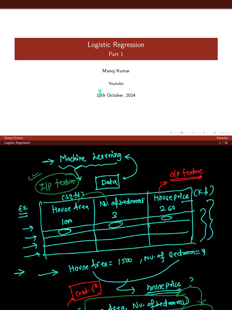 Logistic Regression Class 1 | PDF | Statistical Classification | Multivariate Statistics