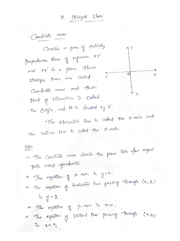 Straight Lines | PDF