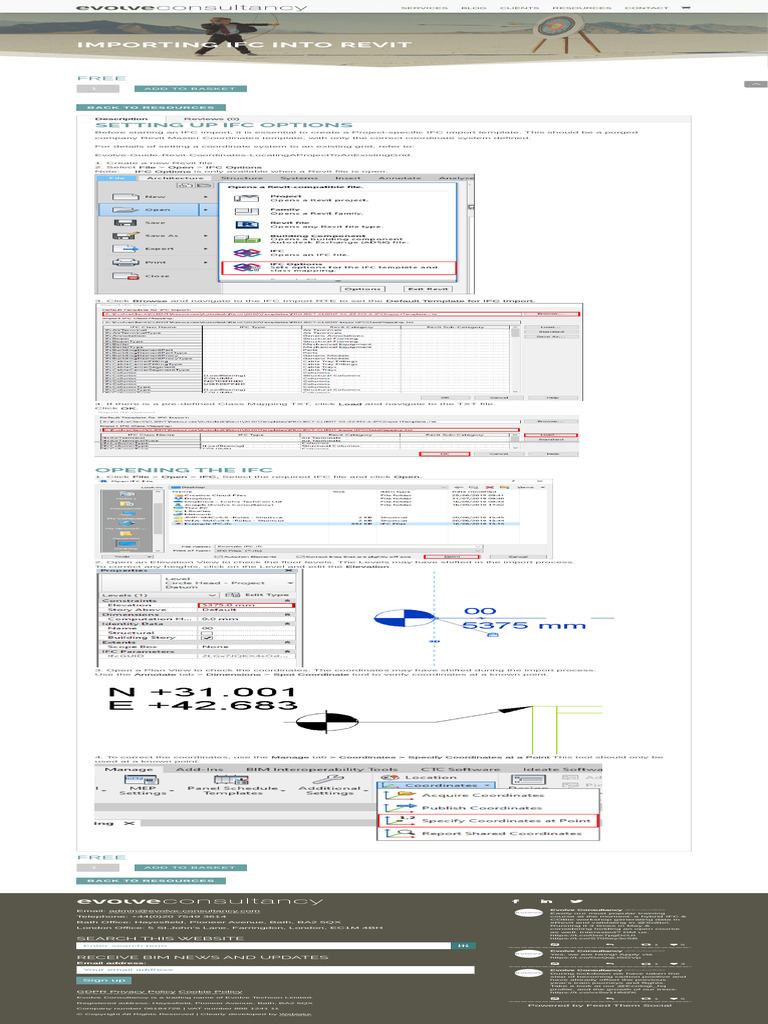 IMPORTING IFC INTO REVIT - Evolve Consultancy | PDF | Software | Computing