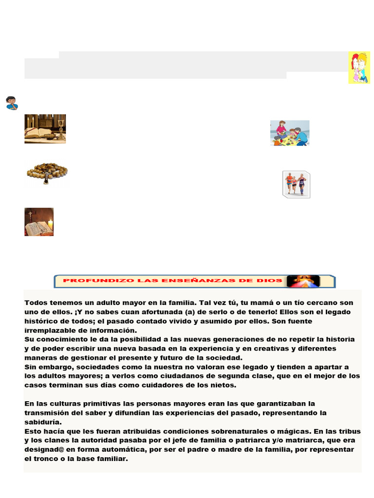 Ficha 04 Nuestros Adultos Mayores 1 y 2 | PDF