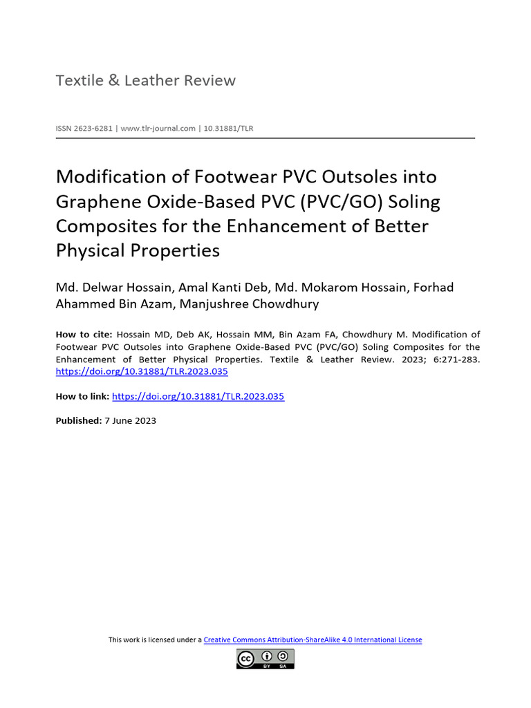 Modification of Footwear PVC Outsole | PDF | Composite Material ...