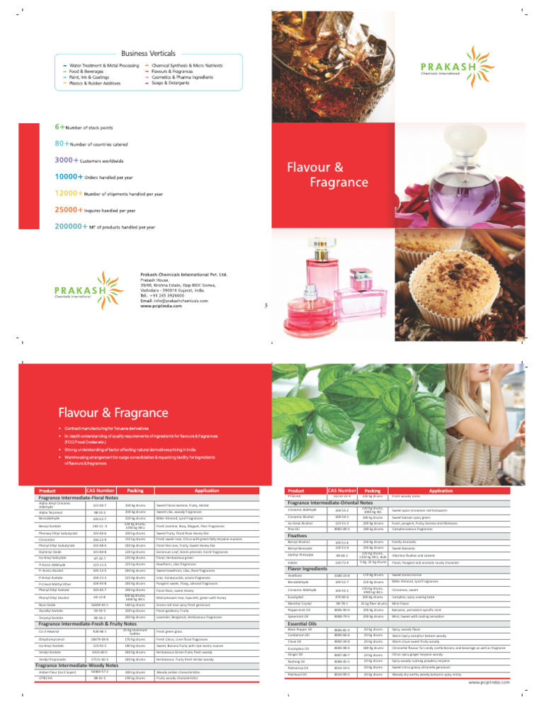 Fragrance & Flavor Ingredients Guide | PDF | Perfume | Taste