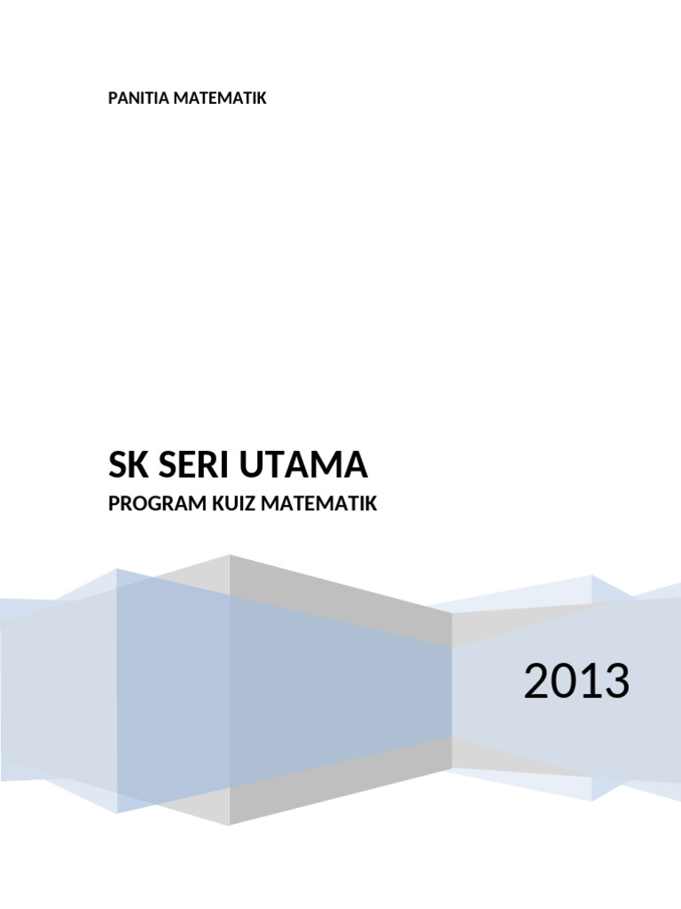 Program Kuiz Matematik | PDF