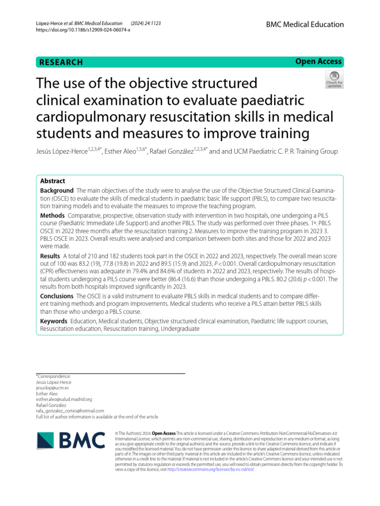 The Use of The Objective Structured Clinical Examination To Evaluate ...