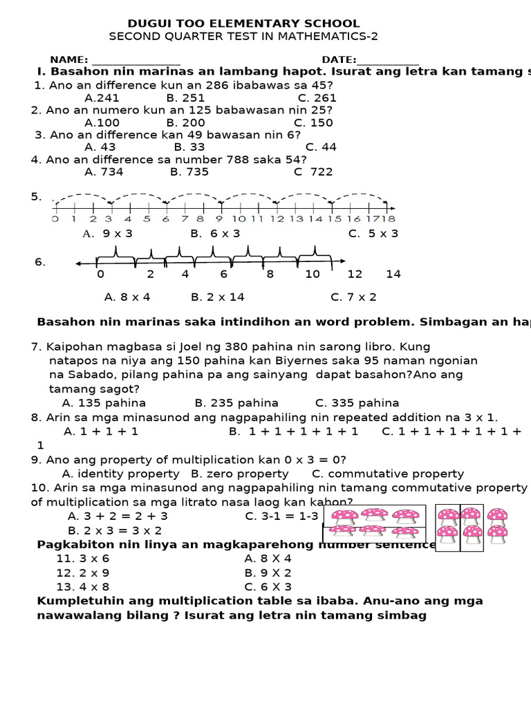 DTES EXAM 2nd QUARTER TEST | PDF