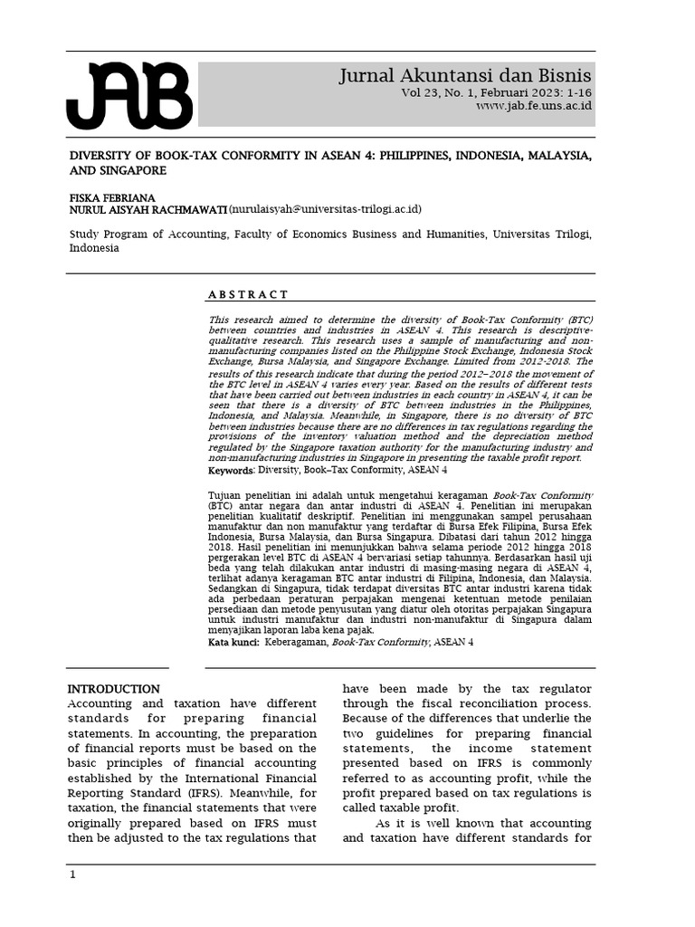Contoh Jurnal Uns | PDF | Taxes | International Financial Reporting ...