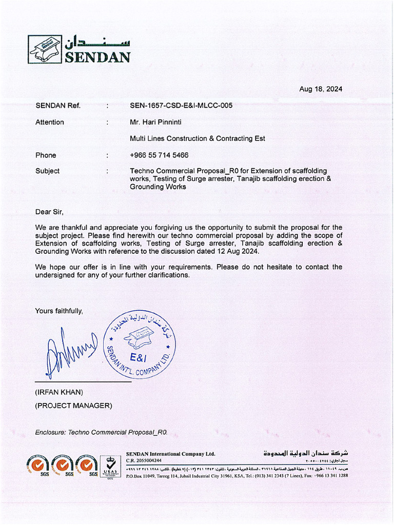 TechnoCommercial Proposal - MLCC | PDF | Breach Of Contract | Taxes
