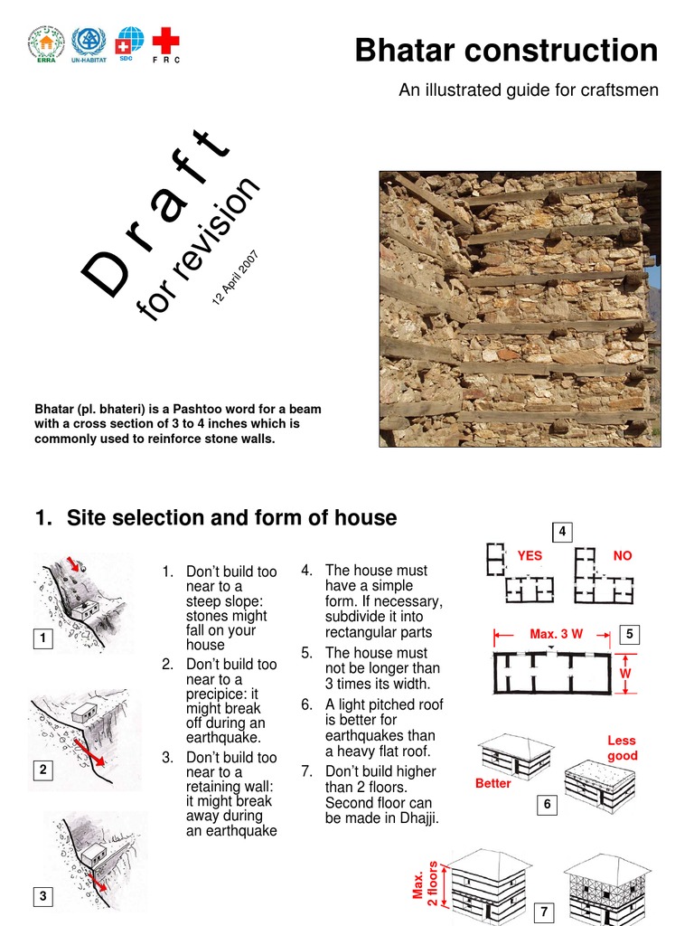Bhatar Construction Guide for Craftsmen | PDF | Masonry | Roof