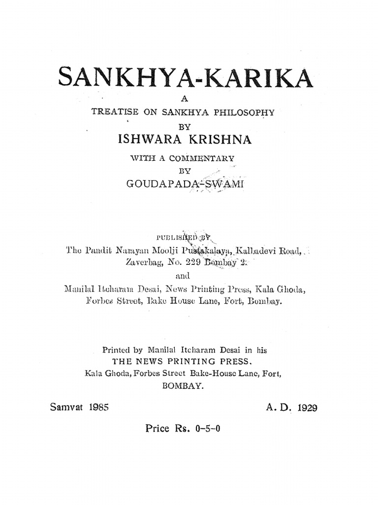 495487-Sankhya Karika | PDF