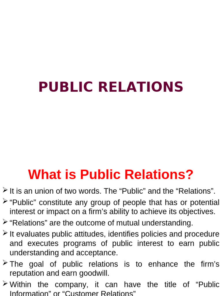 Comprehensive Guide to Public Relations | PDF | Public Relations ...