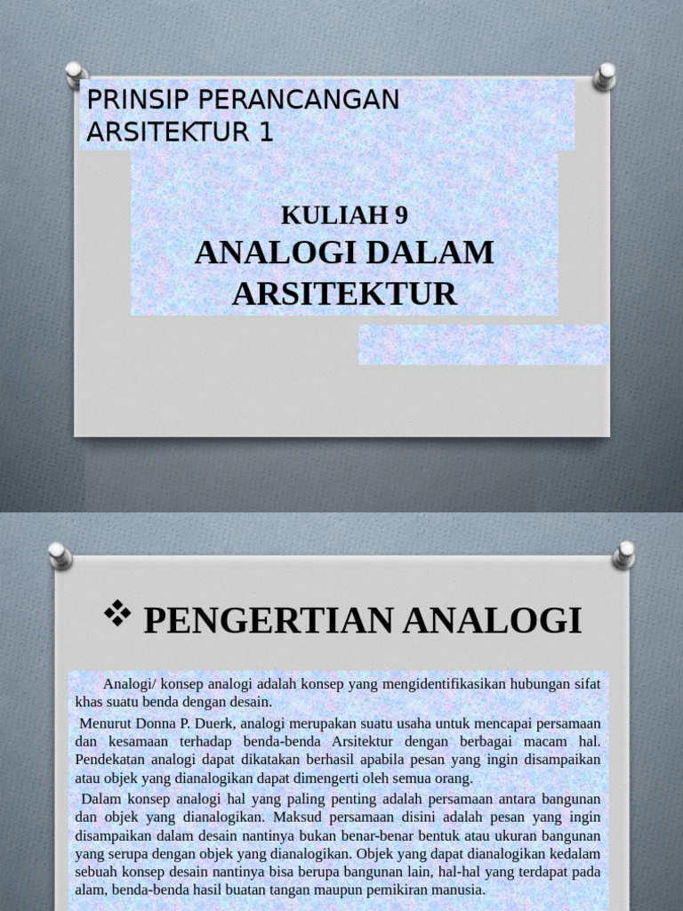 PPA 1 - ANALOGI Dalam Arsitektur | PDF | Teknologi & Rekayasa