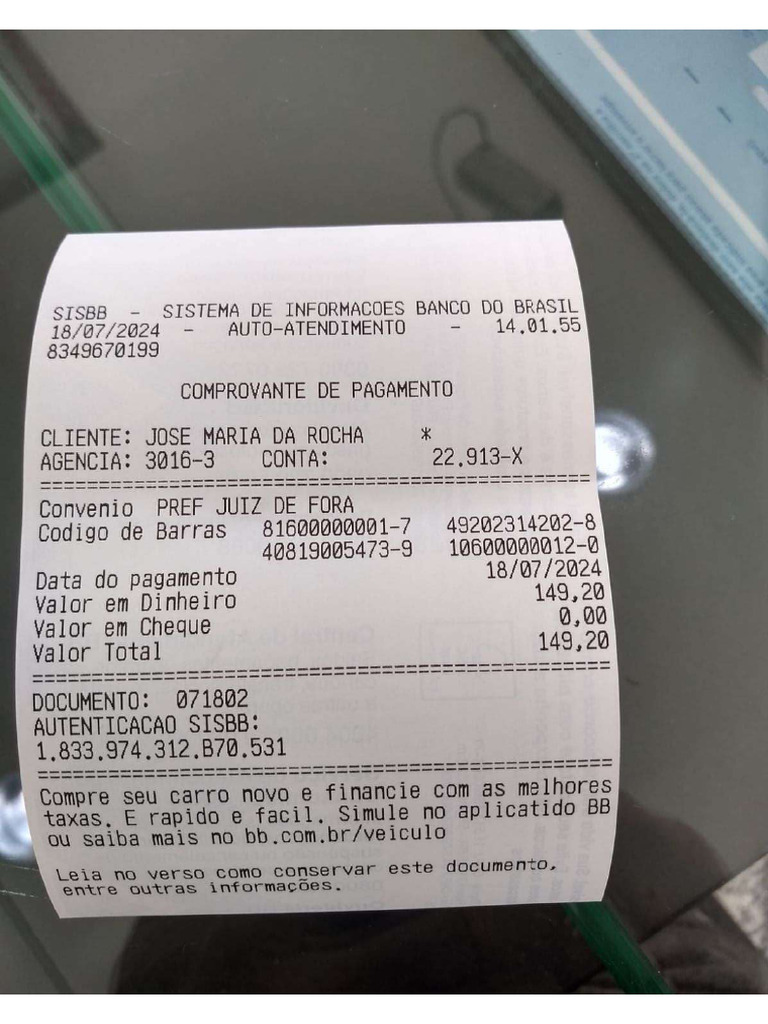 Comprovante de Pagamento DAM | PDF