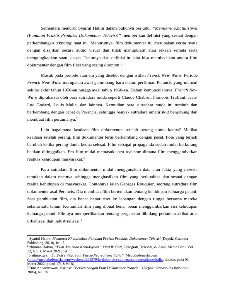 Contoh Penulisan Footnote Buku, Jurnal, Artikel, Skripsi | PDF | Sejarah | Dewasa Muda