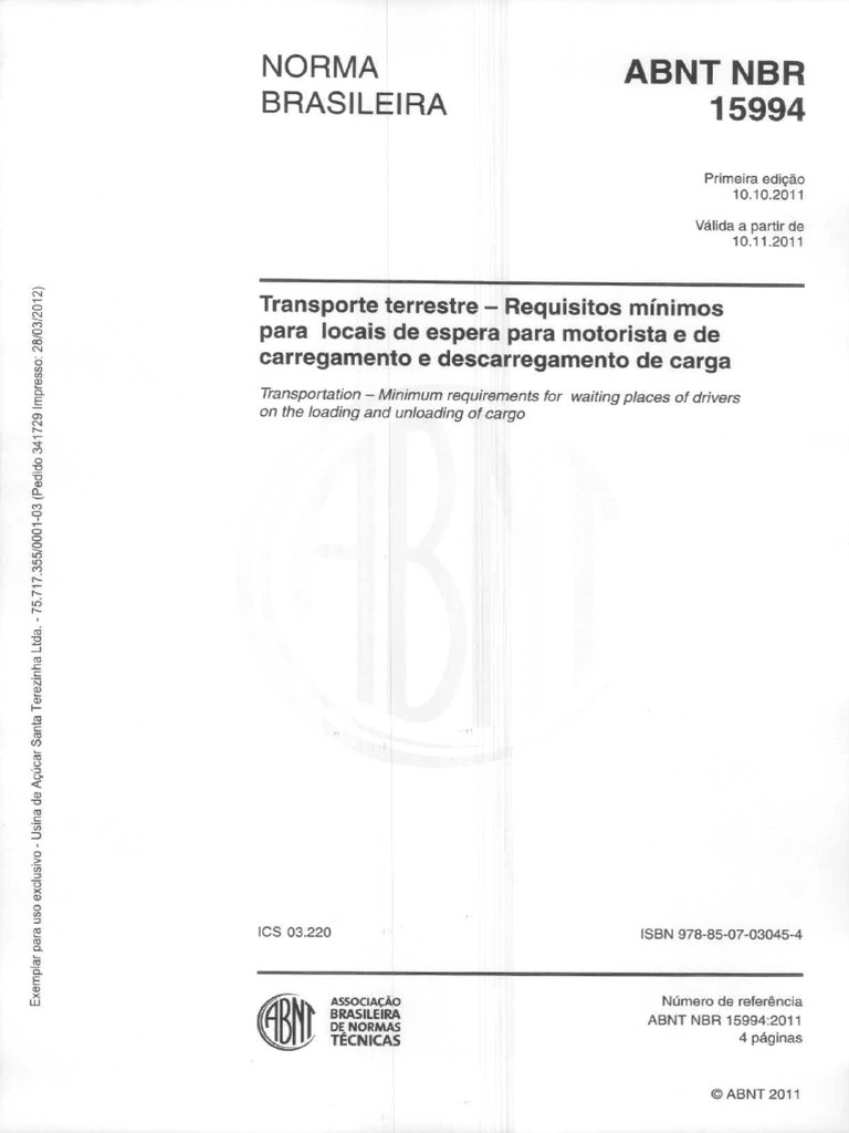 Abnt NBR 15994 - 2011 | PDF