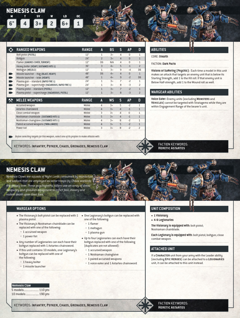 Nemesis Claw Datasheet Overview | PDF | Military | Military Technology