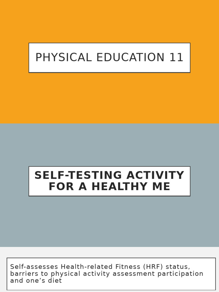 Health Fitness Self-Assessment Guide | PDF