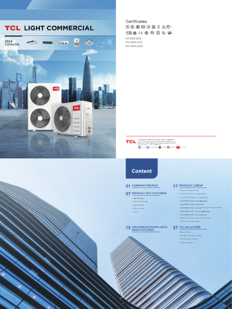 2024 TCL Catalogue | PDF | Power Supply | Duct (Flow)