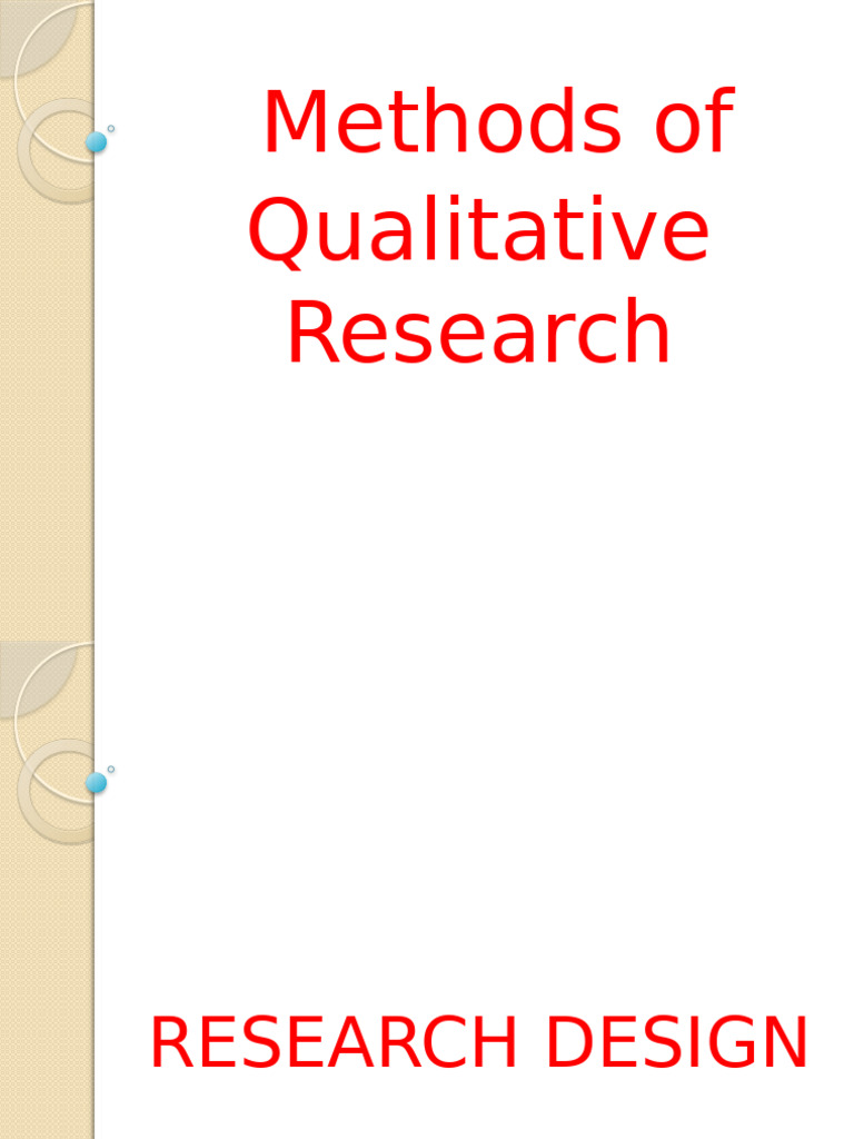 Qualitative Research Methods Overview | PDF | Methodology | Experiment